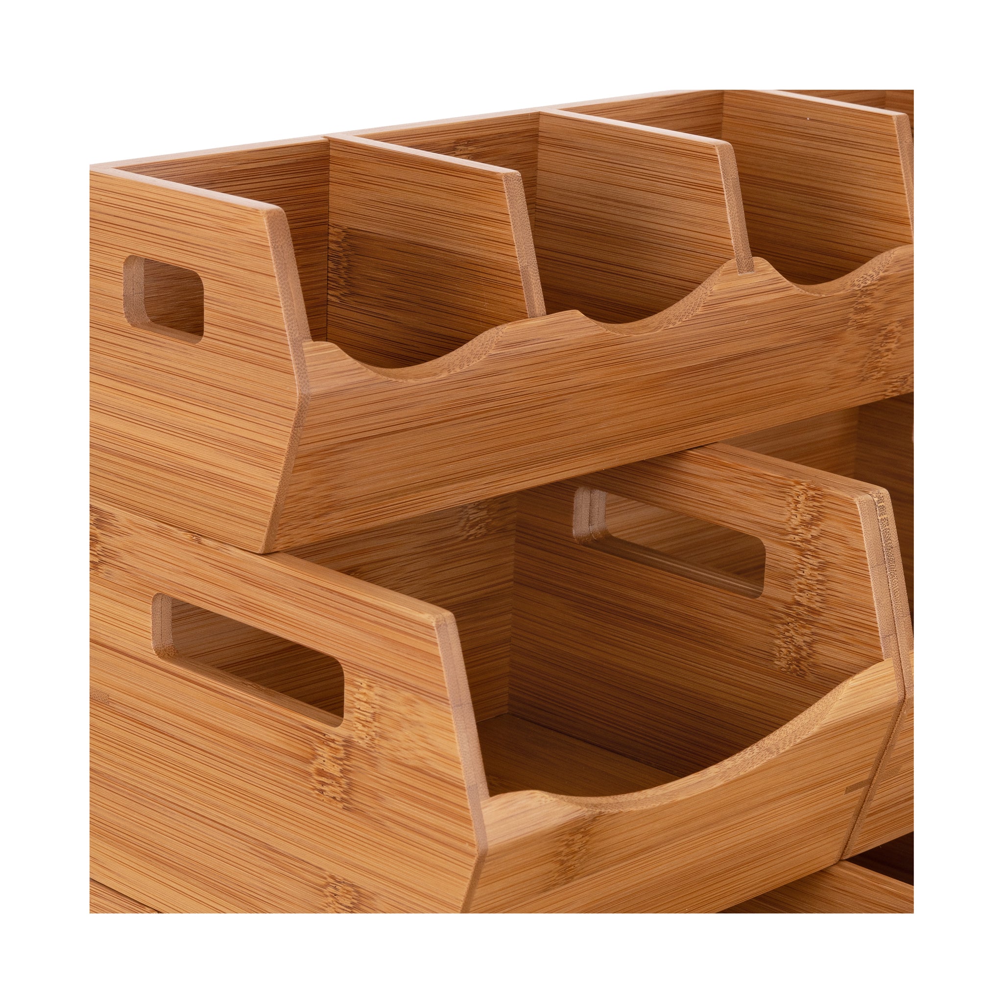 4-Piece Stackable Bamboo Bin Set – Seville Classics