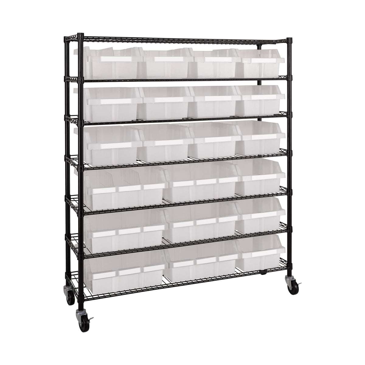Extra-Wide 7-Tier NSF-Certified 21-Bin Rack