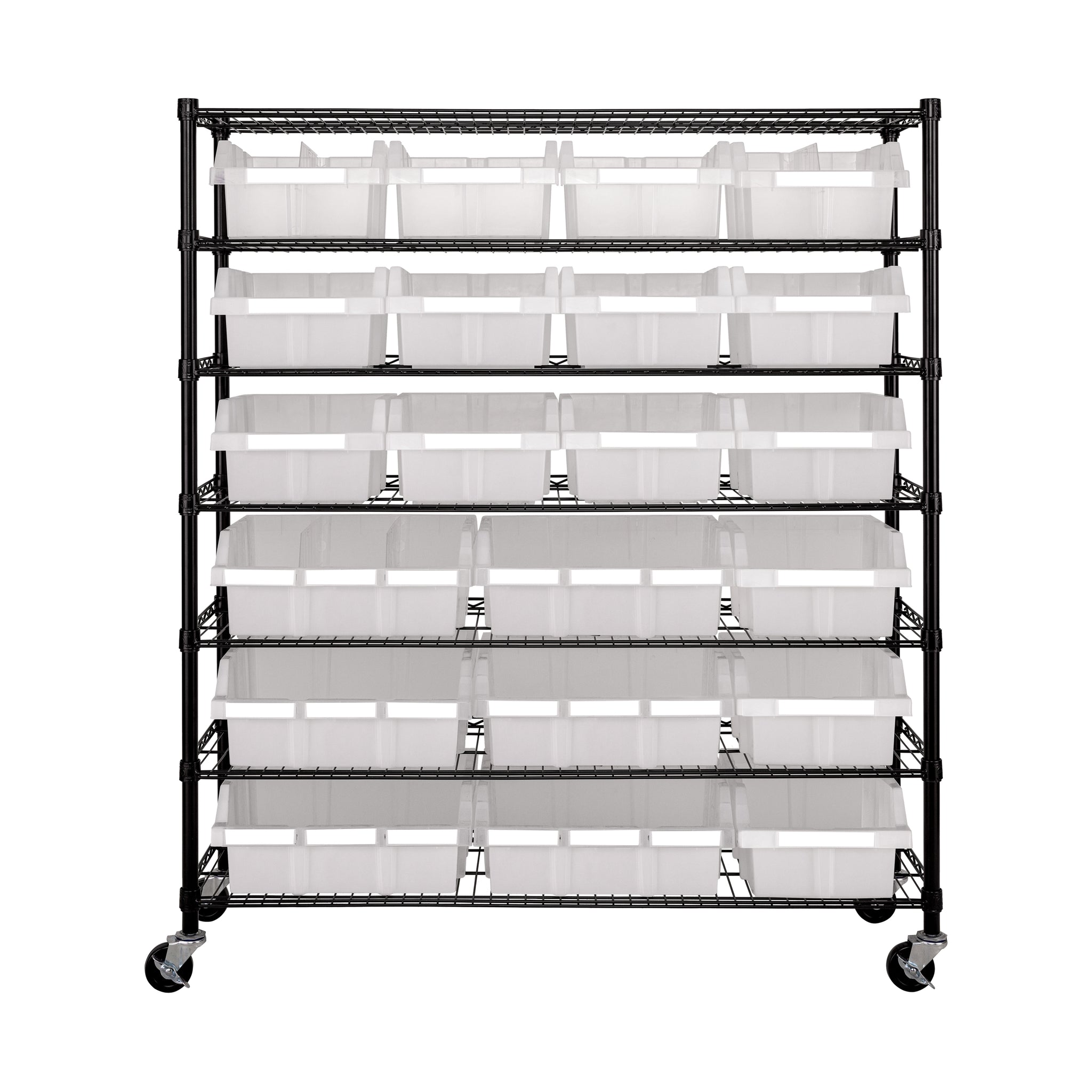 Extra-Wide 7-Tier NSF-Certified 21-Bin Rack