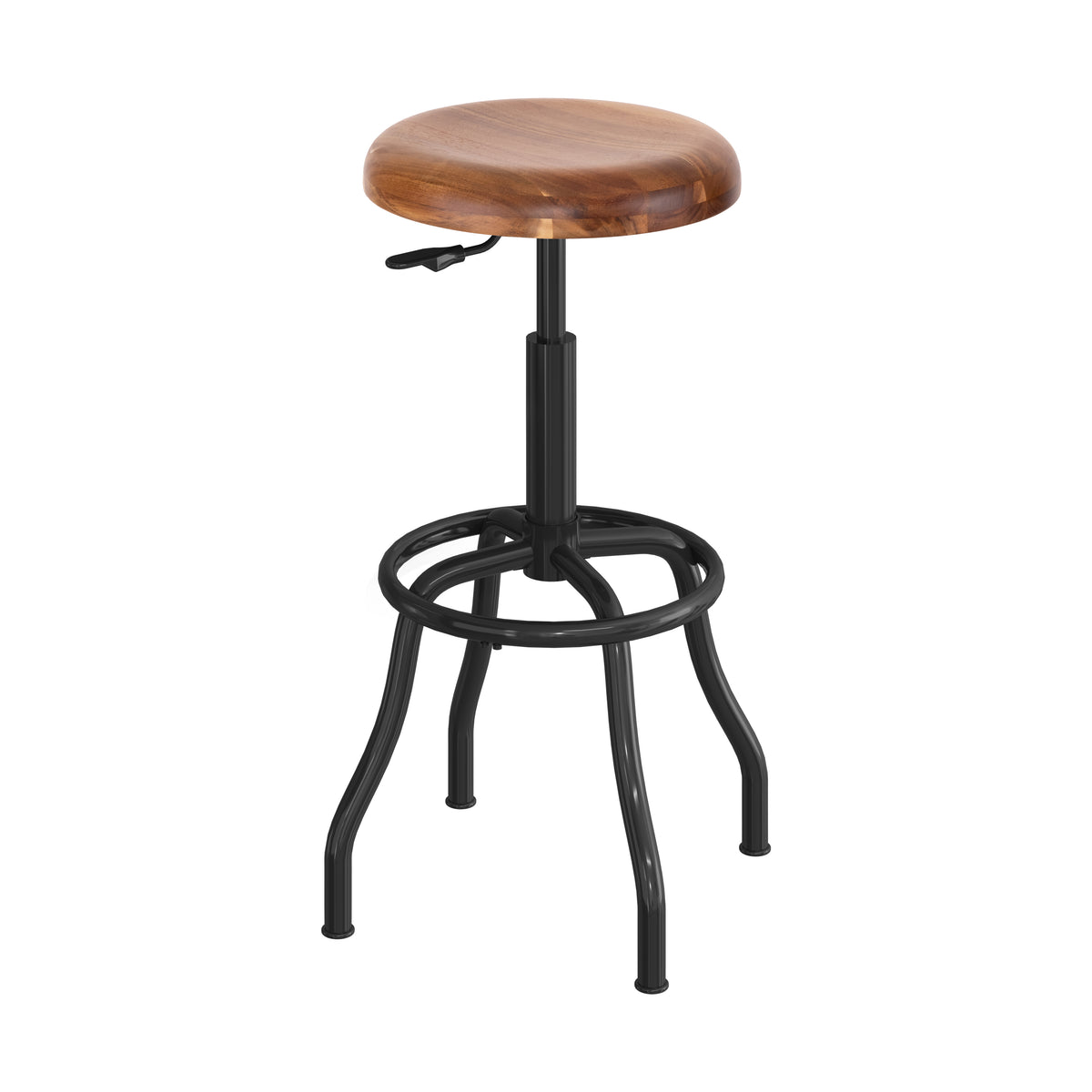 Acacia Wood Top Pneumatic Adjustable Work Stool – Seville Classics