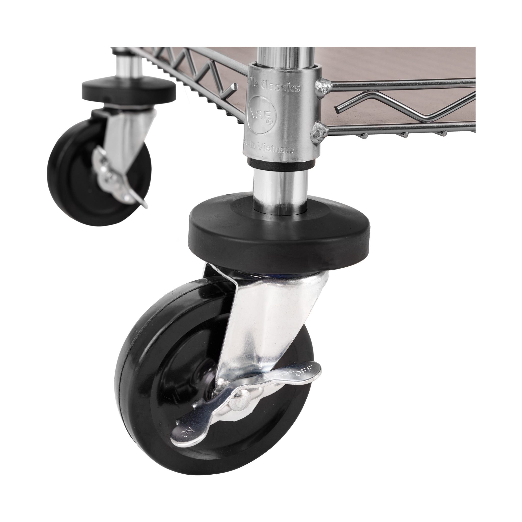 3-Tier NSF-Certified Utility Cart with Shelf Liners