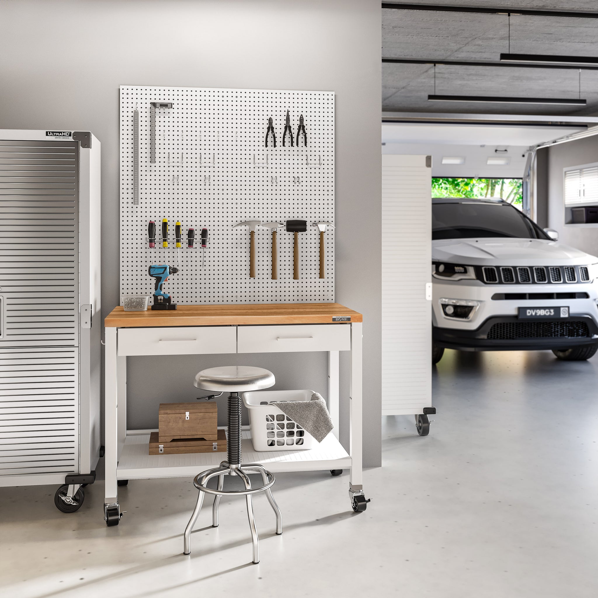 HOME Work Center Island Table – Seville Classics