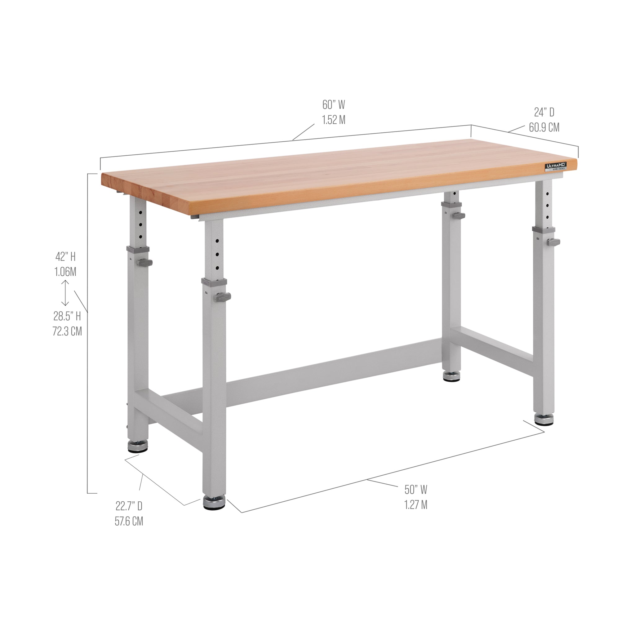 UltraHD® Height Adjustable Workbench – Seville Classics