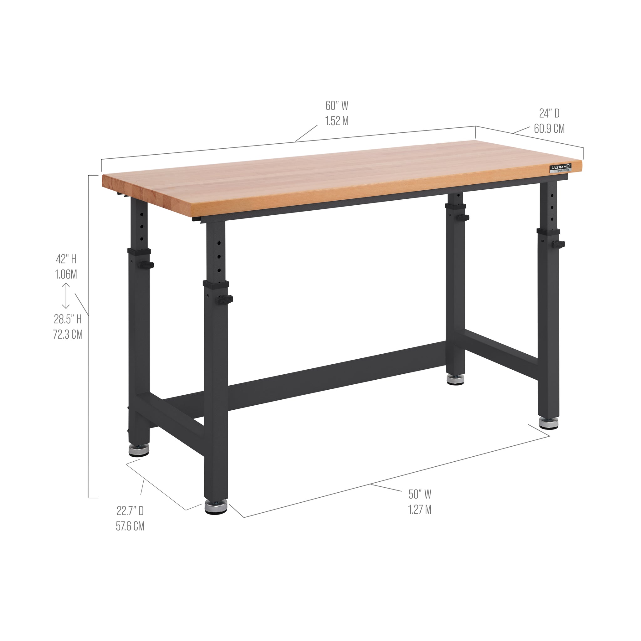 UltraHD® Height Adjustable Workbench – Seville Classics
