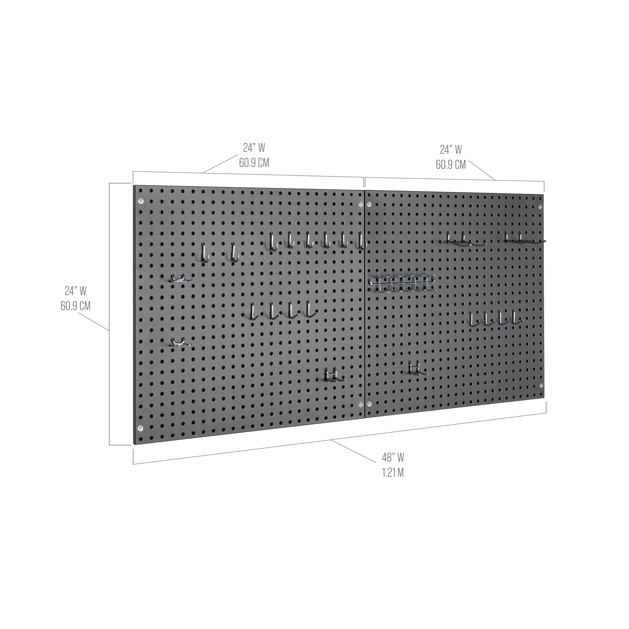 UltraHD® 2-Piece Pegboard Set w/ 23 Piece Hook Assortment – Seville ...
