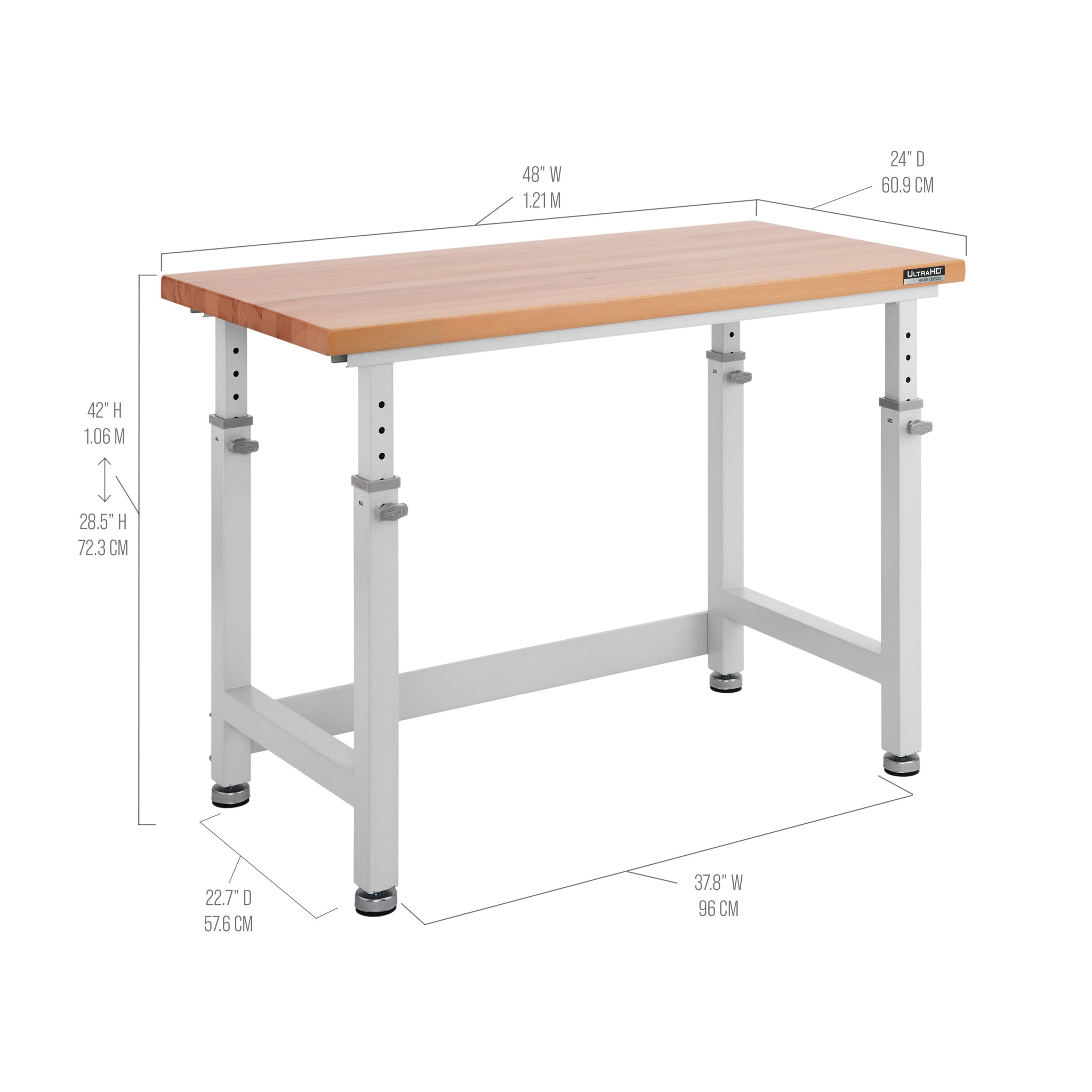 UltraHD® Height Adjustable Workbench, Granite