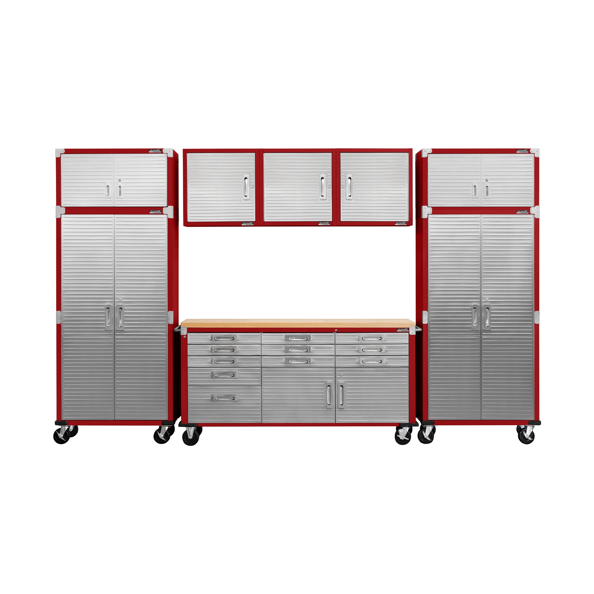 UltraHD® 11-Drawer Rolling Workbench, Red