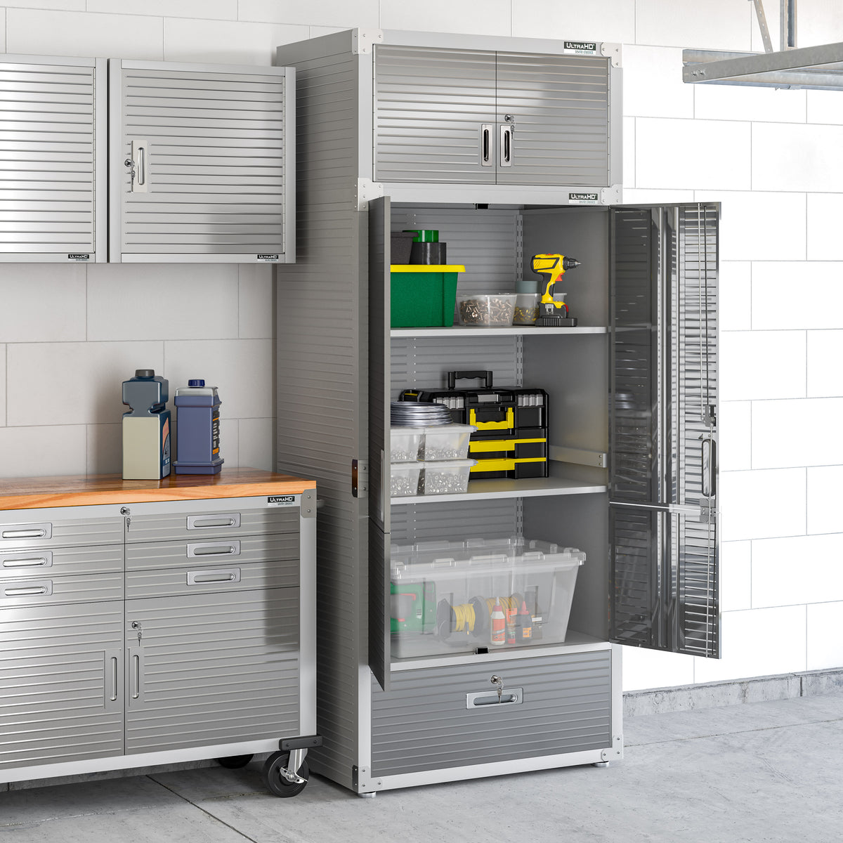 UltraHD® 2-Piece Storage Cabinet with Bottom Drawer Set