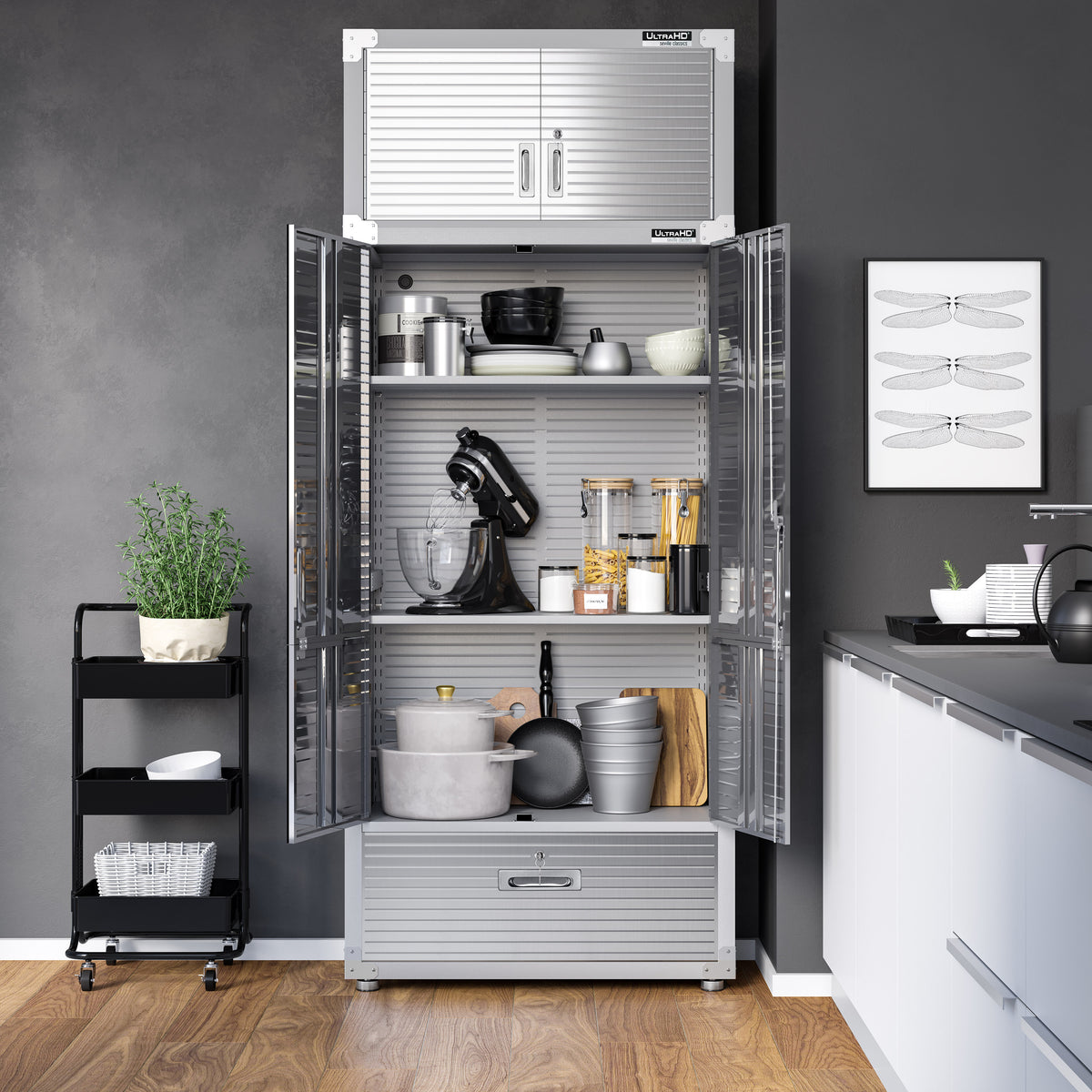 UltraHD® 2-Piece Storage Cabinet with Bottom Drawer Set