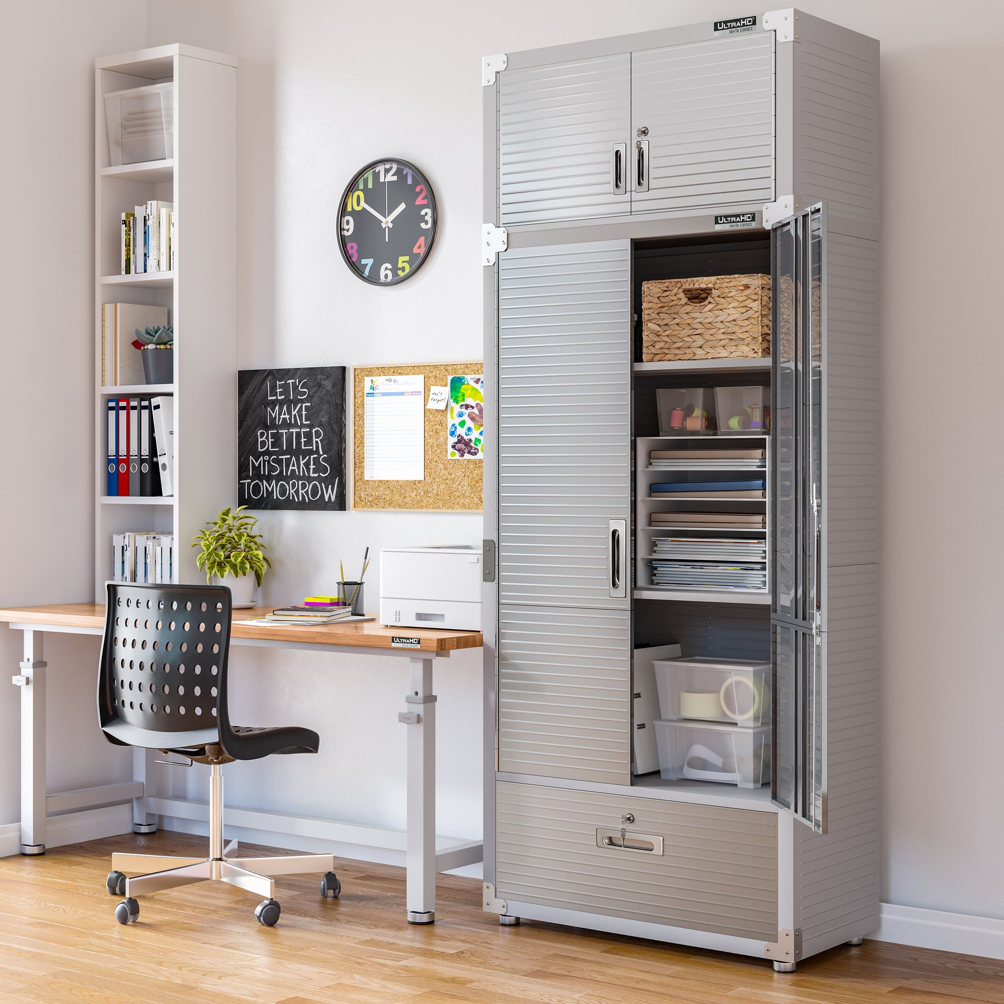 UltraHD® 2-Piece Storage Cabinet with Bottom Drawer Set