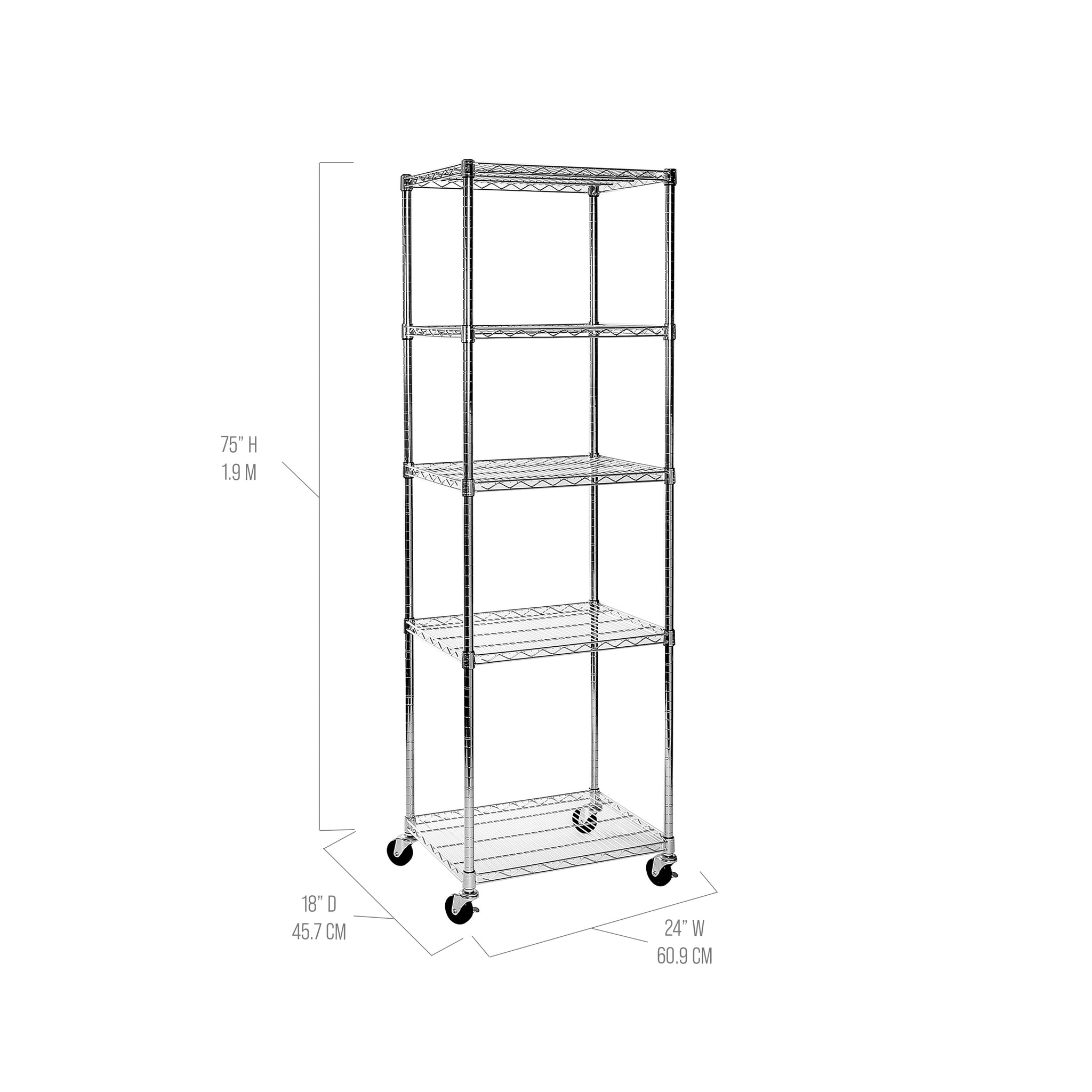 UltraDurable® 5-Tier NSF Steel Shelving – Seville Classics