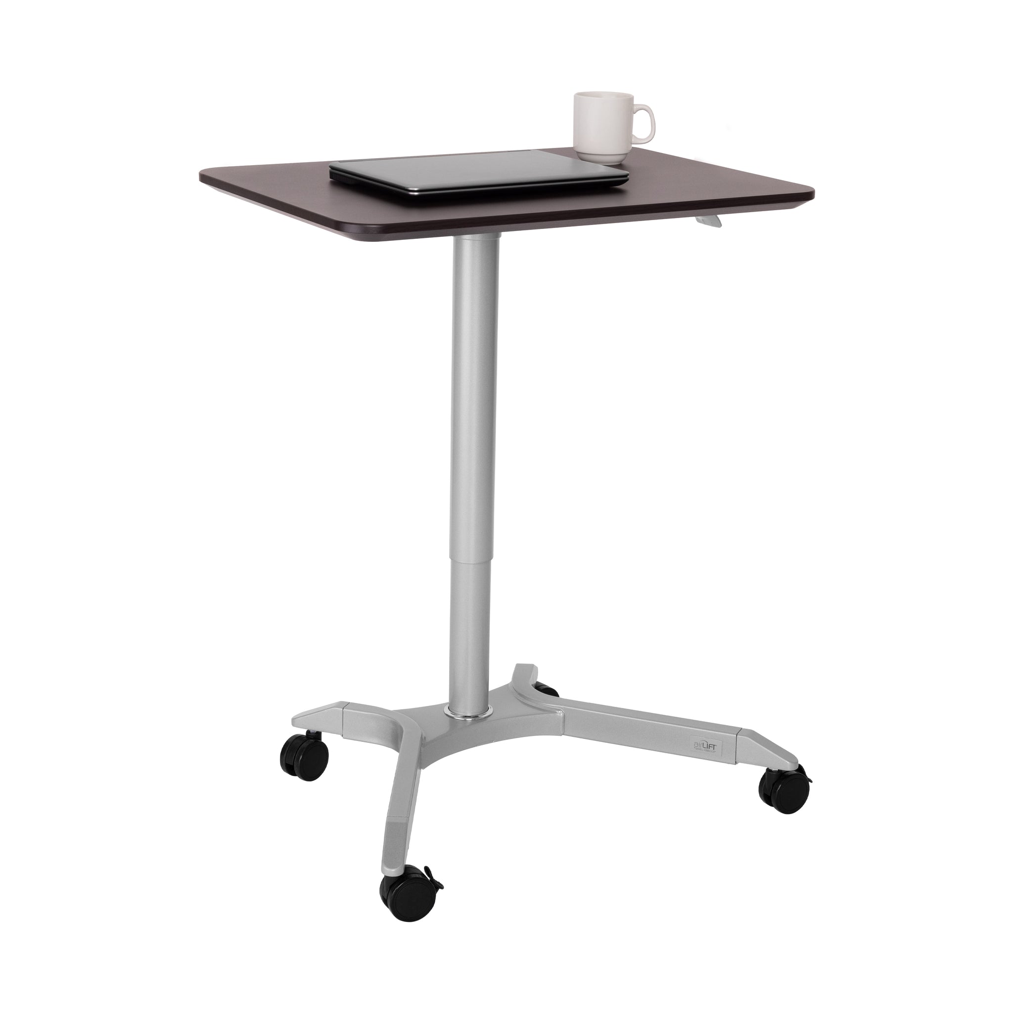 airLIFT® Premium Pneumatic Sit-Stand Mobile Desk Cart