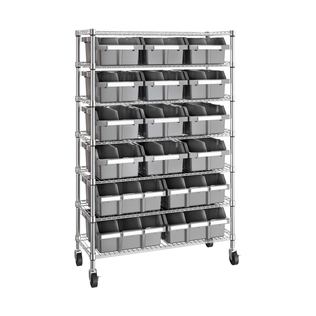 7-Tier NSF 16-Bin Rack – Seville Classics