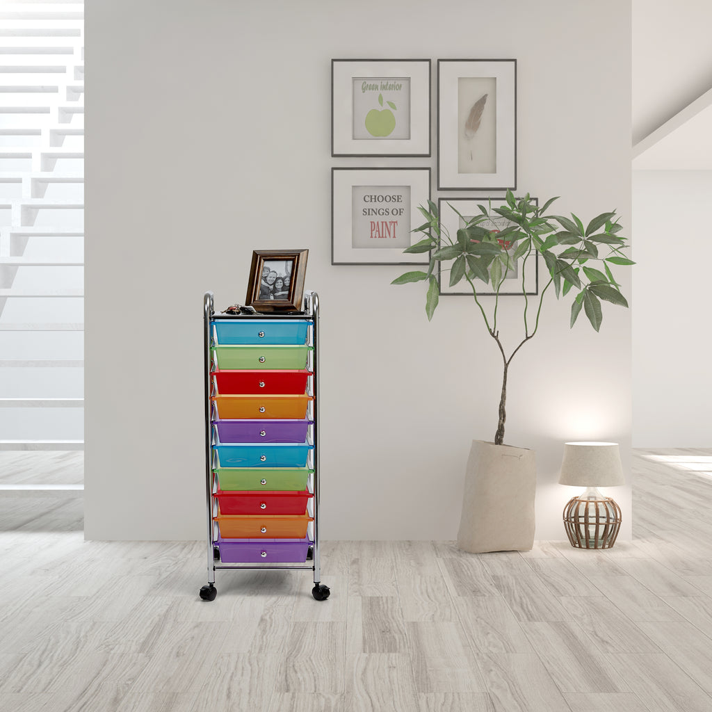 10-Drawer Organizer Cart – Seville Classics