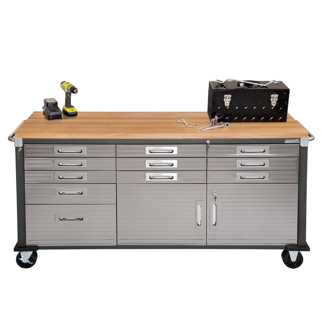 UltraHD® 11-Drawer Rolling Workbench, Graphite – Seville Classics