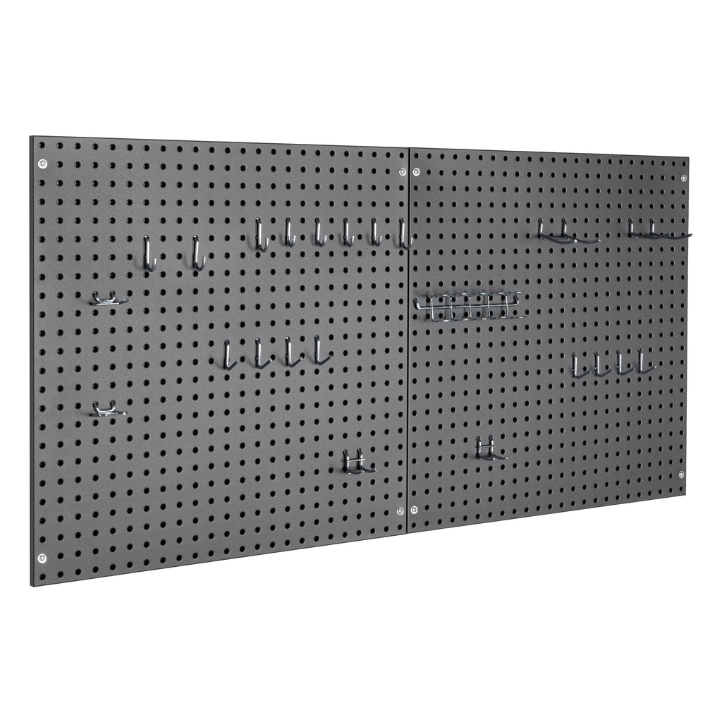 UltraHD® 2-Piece Pegboard Set w/ 23 Piece Hook Assortment, Graphite