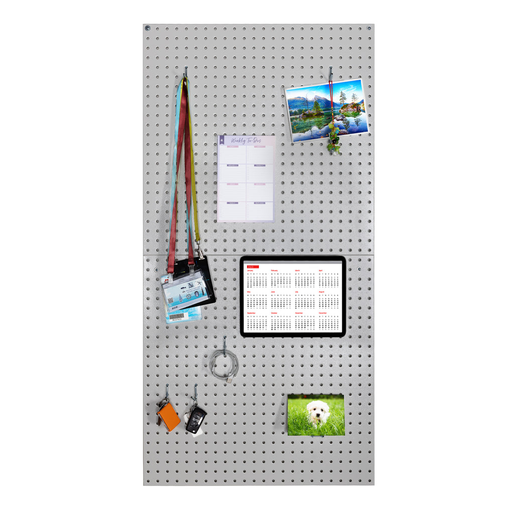 UltraHD® 2-Piece Pegboard Set w/ 23 Piece Hook Assortment, Granite