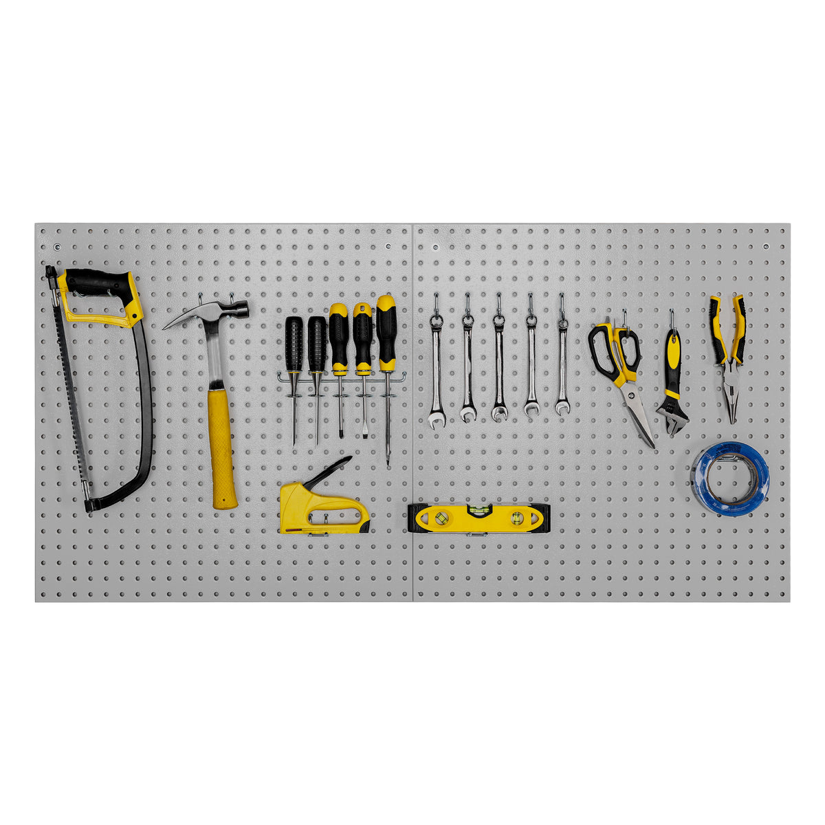 UltraHD® 2-Piece Pegboard Set w/ 23 Piece Hook Assortment, Granite