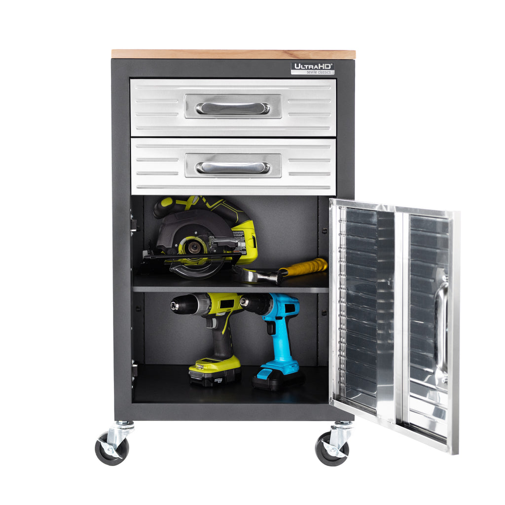 UltraHD® 2-Drawer Rolling Cabinet, Graphite – Seville Classics