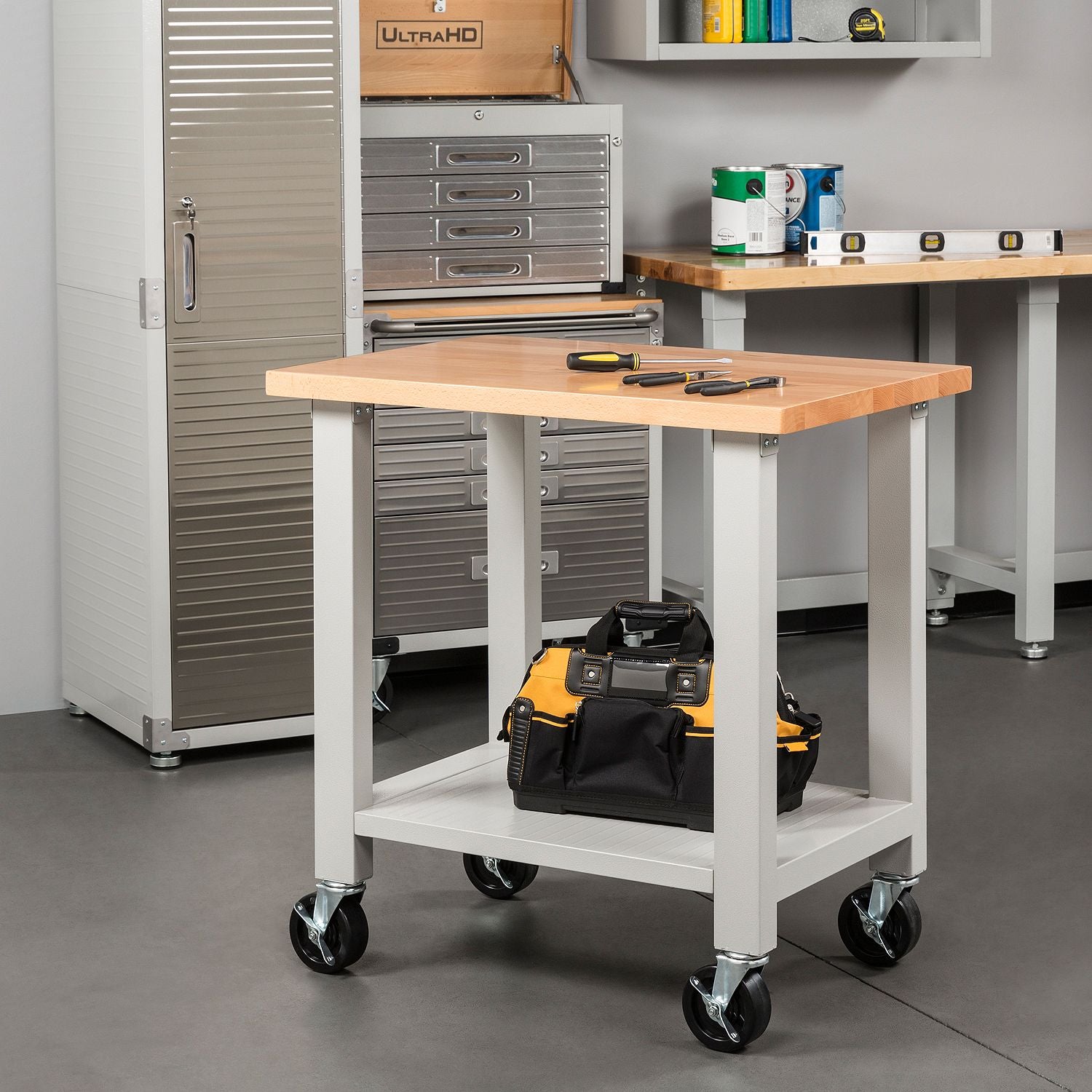 UltraHD® Rolling Workstation, Granite – Seville Classics