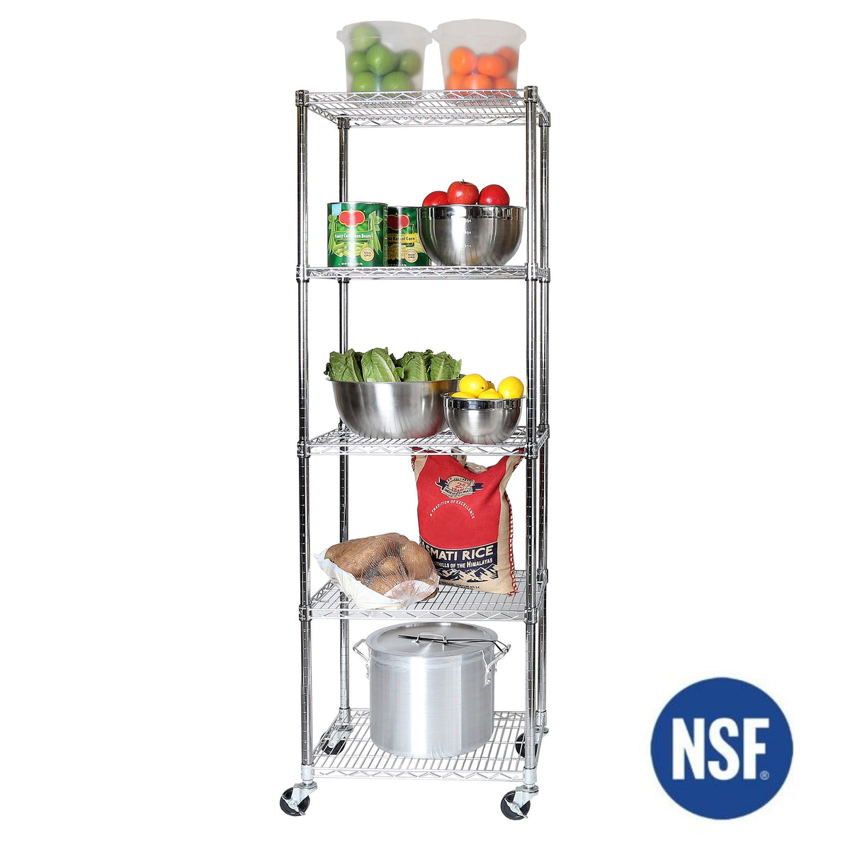 UltraDurable® 5-Tier NSF Steel Shelving – Seville Classics