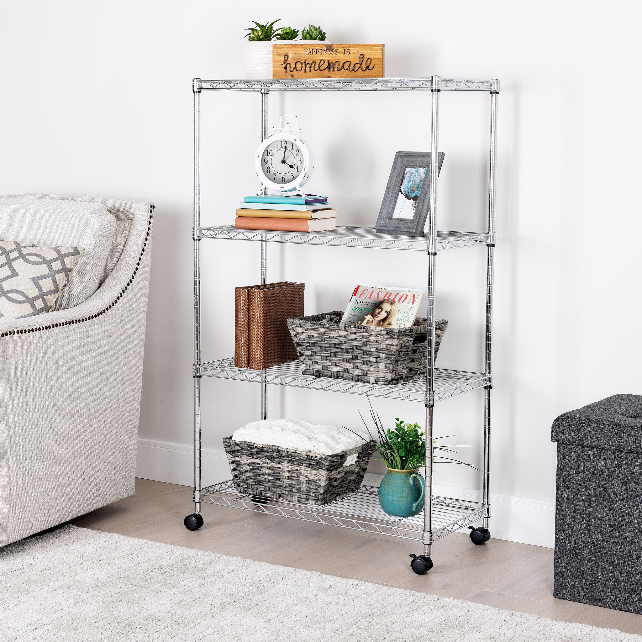 4-Tier Steel Shelving – Seville Classics