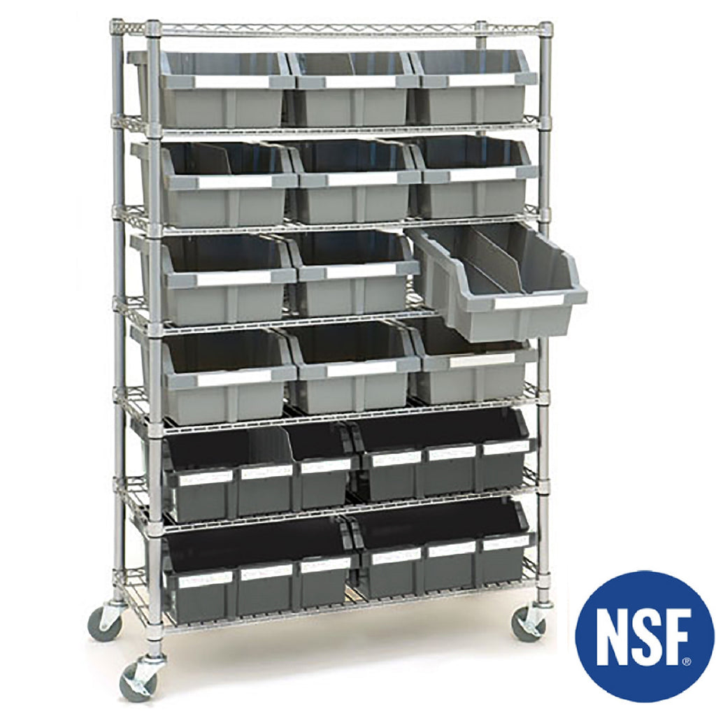 7-Tier NSF 16-Bin Rack – Seville Classics