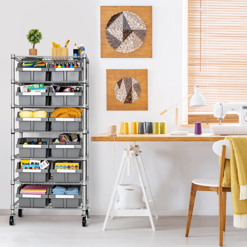 7-Tier NSF-Certified 12-Bin Rack