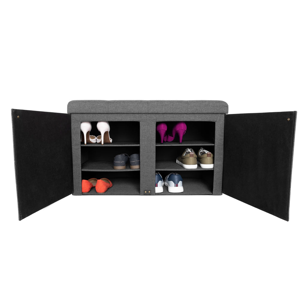 Tufted Shoe Storage Trunk – Seville Classics