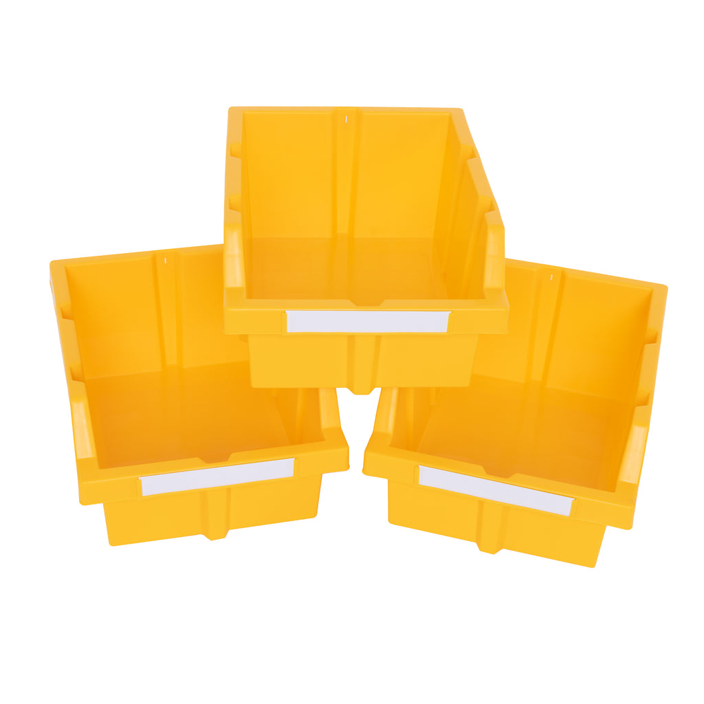 Yellow Bins or Dividers for Commercial Bin Rack