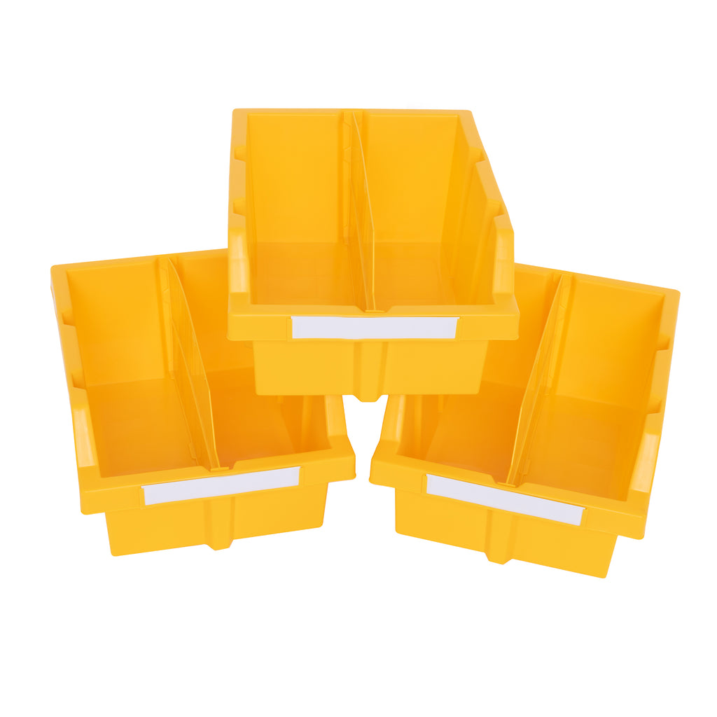 Yellow Bins or Dividers for Commercial Bin Rack