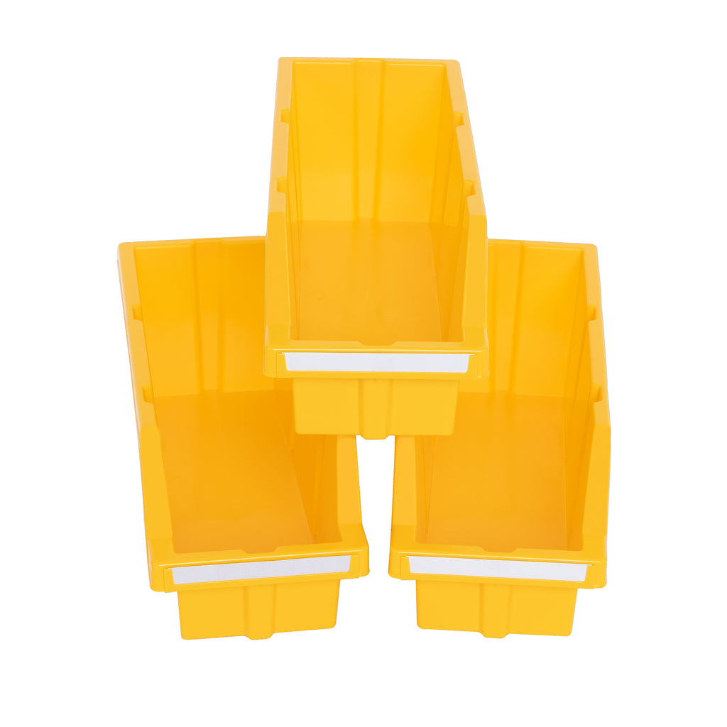 Medium Yellow Bins for Commercial Bin Rack, Medium (3-Pack)