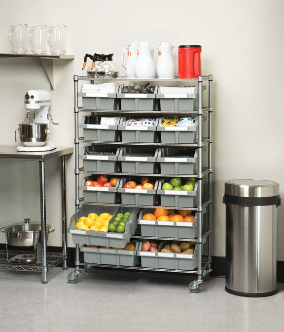 7-Tier NSF 16-Bin Rack – Seville Classics