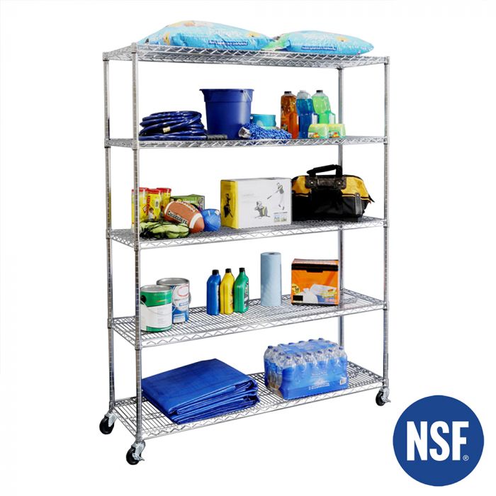 UltraDurable® 5-Tier NSF-Certified Steel Shelving